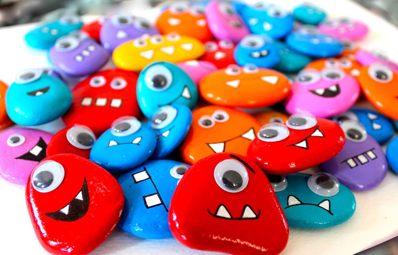 Rock Monster Magnets Fun Family Crafts