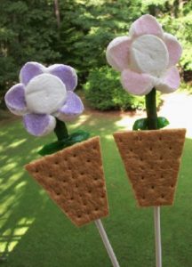 S'mores Flower Pot Pops | Fun Family Crafts