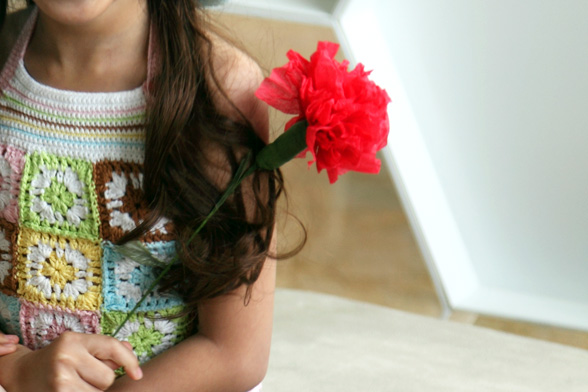 Tissue Carnation | Fun Family Crafts
