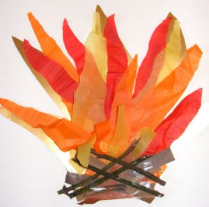 Tissue Paper Bonfire | Fun Family Crafts