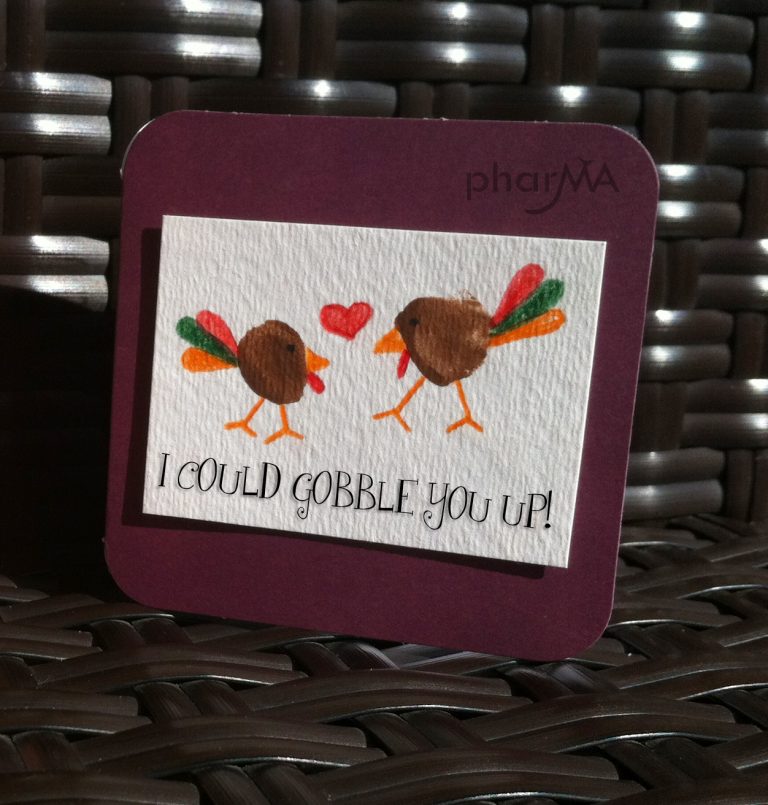 Turkey Fingerprint Cards | Fun Family Crafts