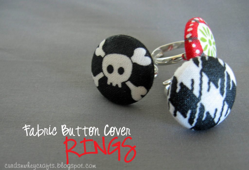 Fabric Button Cover Rings | Fun Family Crafts