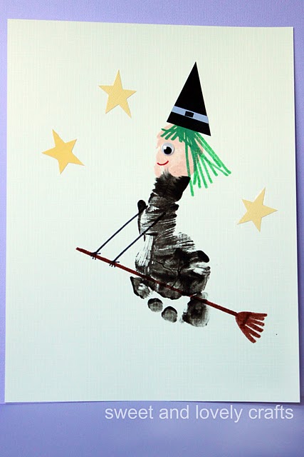 Footprint Flying Witch | Fun Family Crafts