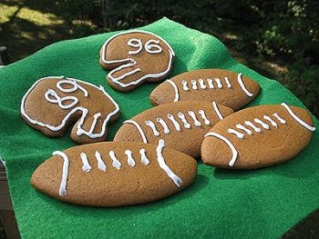 Soft Gingerbread Football Cookies | Fun Family Crafts