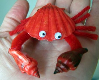 Red Seashell Crab | Fun Family Crafts