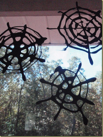 Spider Web Window Clings | Fun Family Crafts