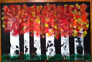 Fall Birch Tree Painting | Fun Family Crafts