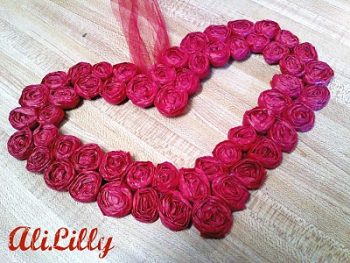 Tissue Paper Rosette Wreath | Fun Family Crafts