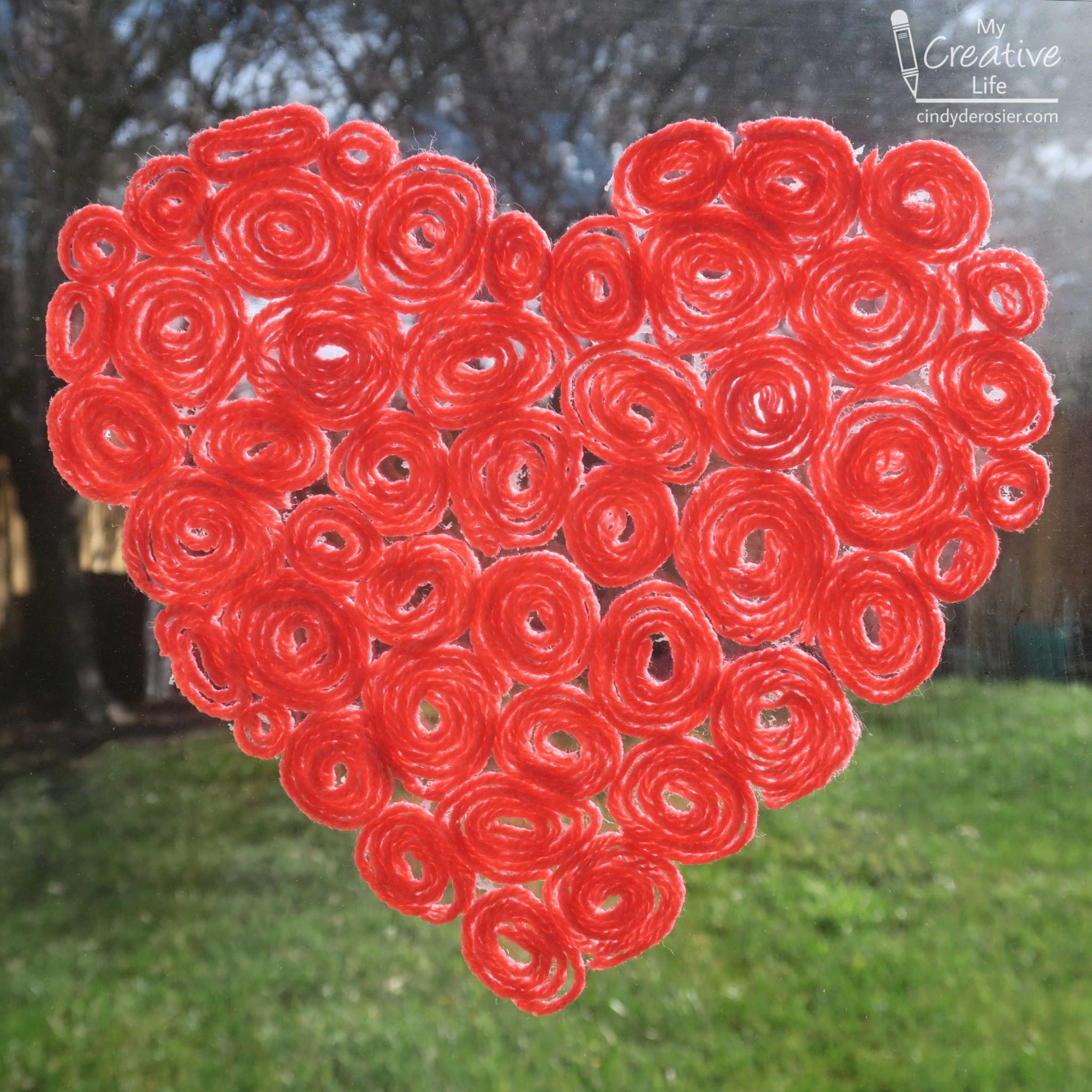 Swirly Yarn Hearts | Fun Family Crafts