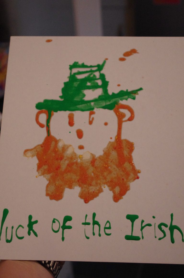 Painting Leprechauns with Straws | Fun Family Crafts