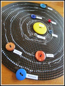 Solar System with Button Planets | Fun Family Crafts