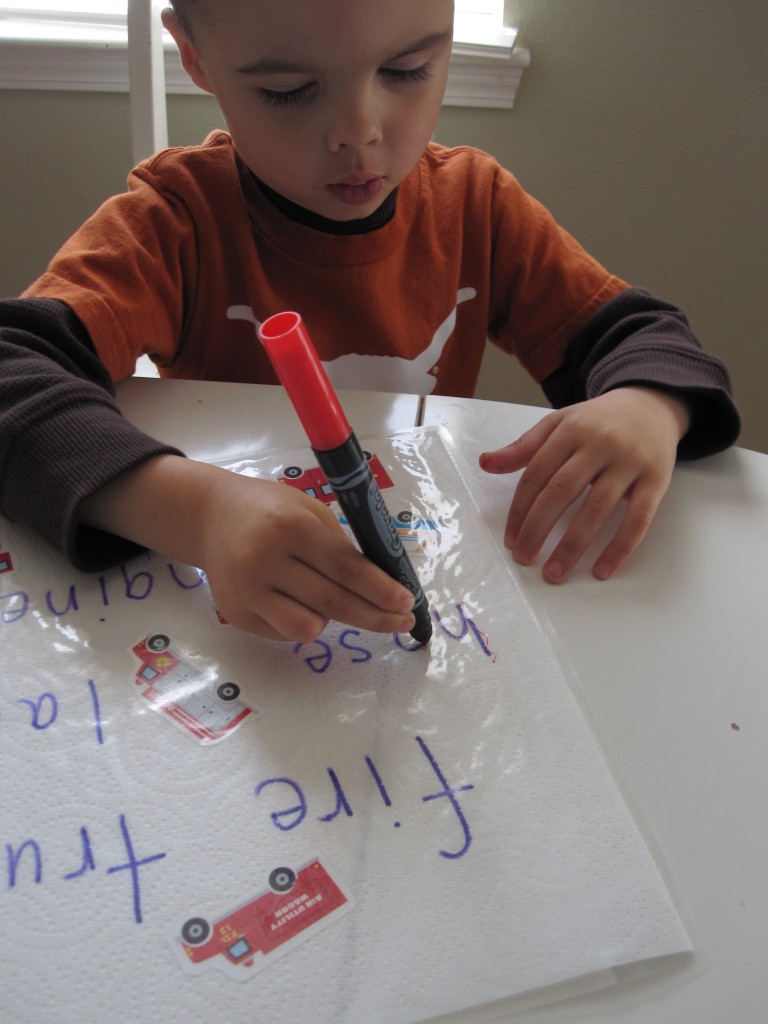 Write and Trace Place Mats | Fun Family Crafts