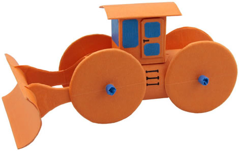 Cardboard Tube Bulldozer | Fun Family Crafts