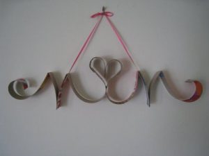 Cardboard “Mom” Sign | Fun Family Crafts