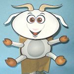 Goat Paper Bag Puppet | Fun Family Crafts