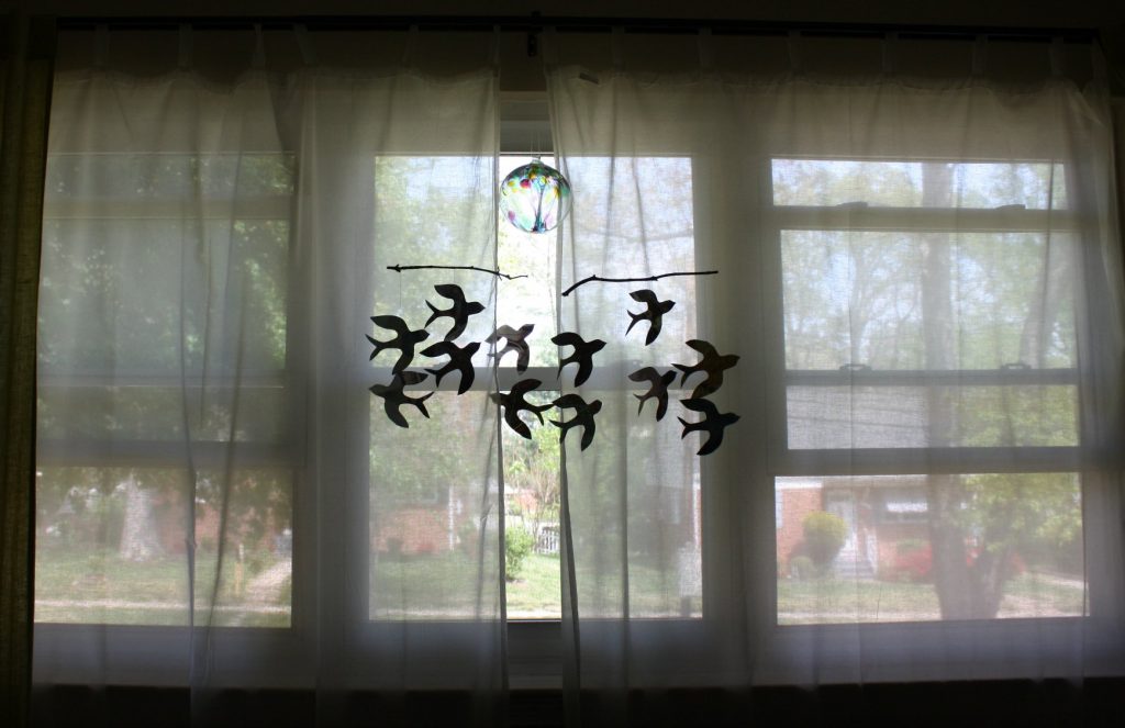 Recycled Paper Bird Mobile | Fun Family Crafts