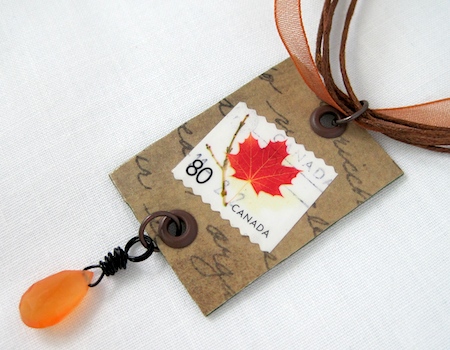 Postage Stamp Necklace | Fun Family Crafts