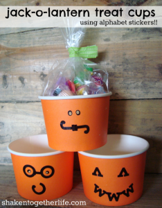Alphabet Jack O' Lantern Cups | Fun Family Crafts
