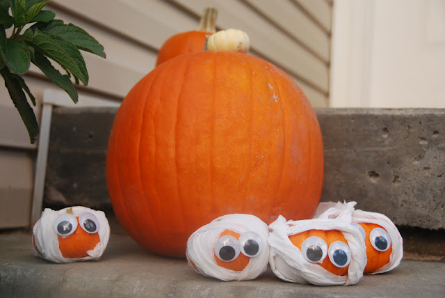Miniature Mummy Pumpkins | Fun Family Crafts