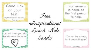 Inspirational Lunch Note Cards | Fun Family Crafts
