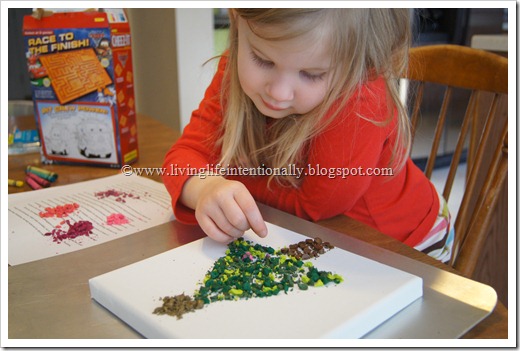 Christmas Tree Melted Crayon Art | Fun Family Crafts
