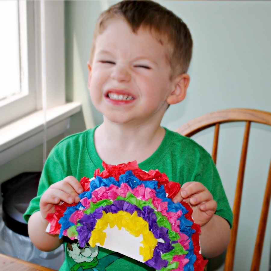 Tissue Paper Rainbow | Fun Family Crafts