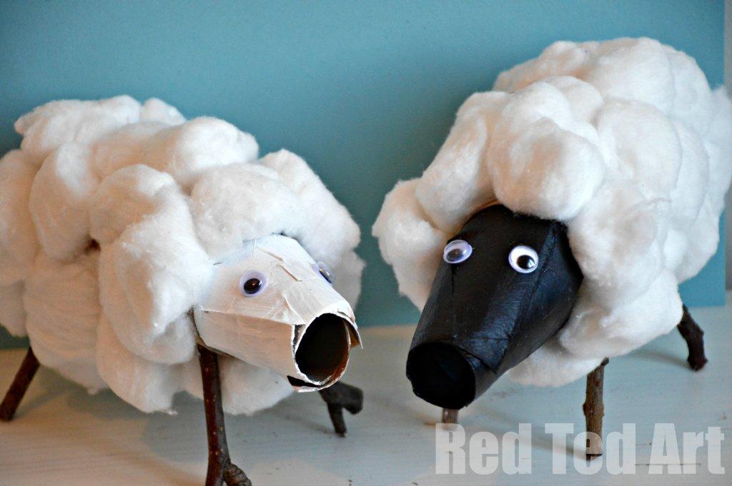 Cardboard Tube Sheep | Fun Family Crafts