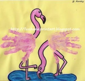 Flamingo Handprint Craft | Fun Family Crafts