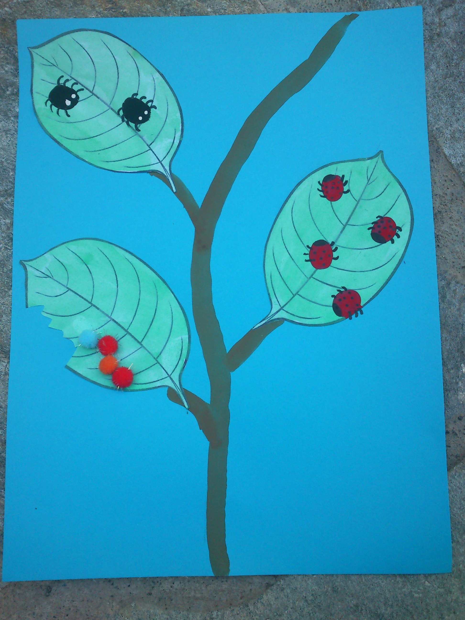Thumbprint Bugs on Leaves | Fun Family Crafts