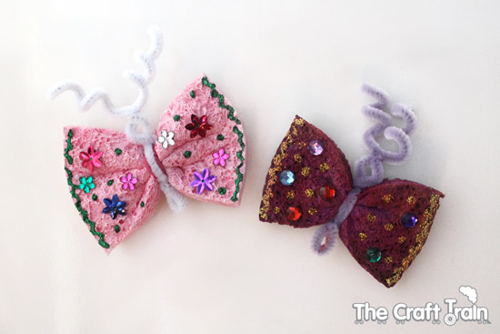 Sponge Butterfly Magnets | Fun Family Crafts