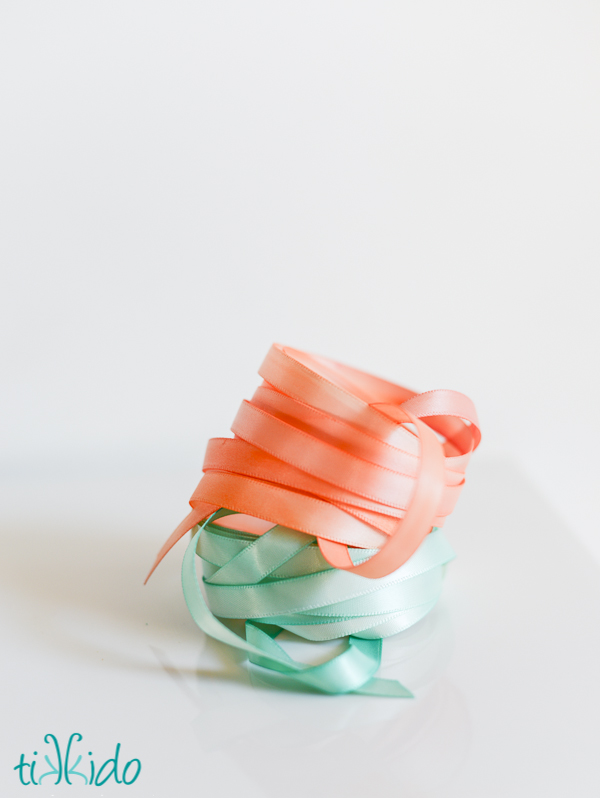Watercolor Painted Ribbon | Fun Family Crafts