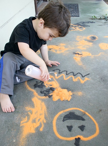 Halloween Art: Drawing with Colored Sand | Fun Family Crafts