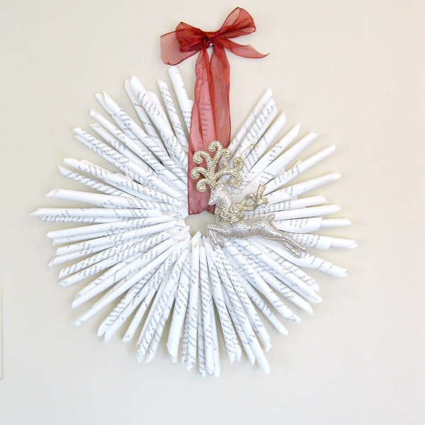 Upcycled Book Page Wreath | Fun Family Crafts