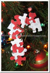 Puzzle Piece Candy Cane | Fun Family Crafts