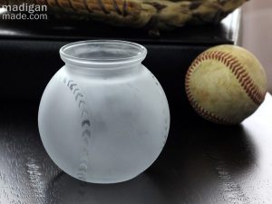 Etched Glass Baseball Vase | Fun Family Crafts