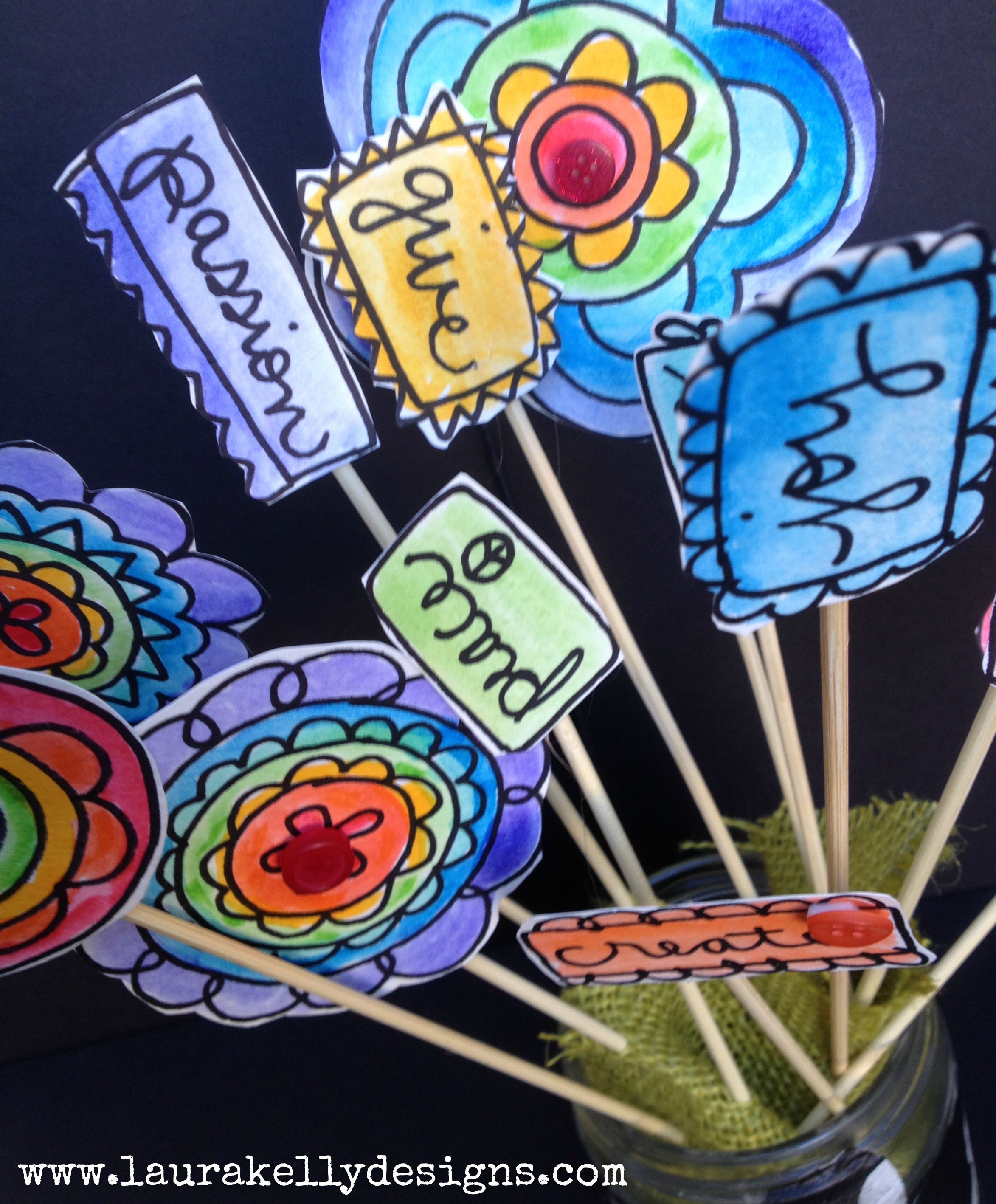 Doodle Rainbow Flower Garden | Fun Family Crafts