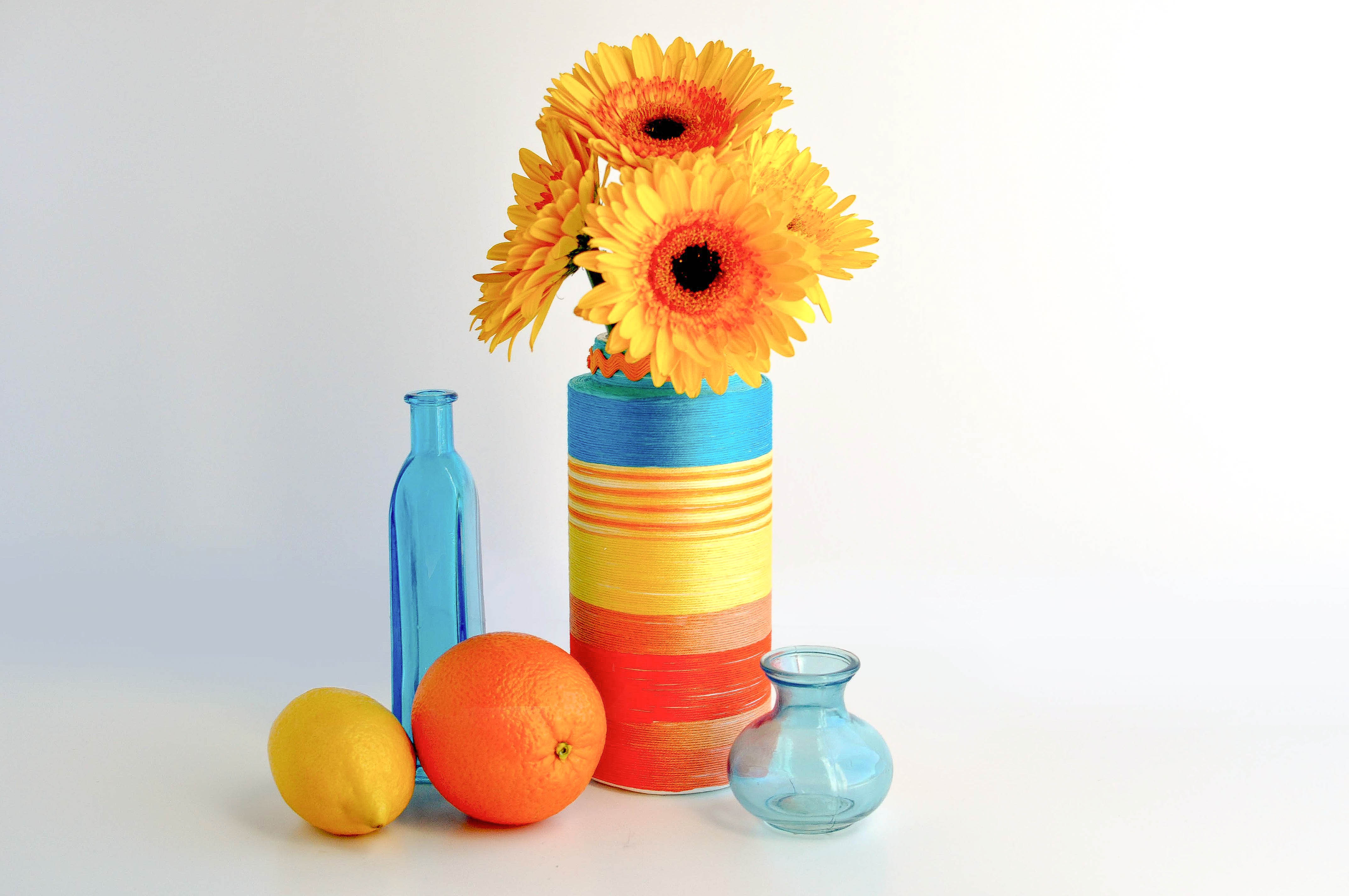 Recycled Striped Vase | Fun Family Crafts