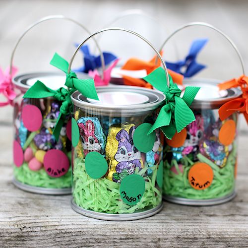Polka Dot Easter Buckets | Fun Family Crafts