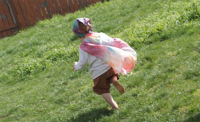 Dyed Silk Play Scarves | Fun Family Crafts