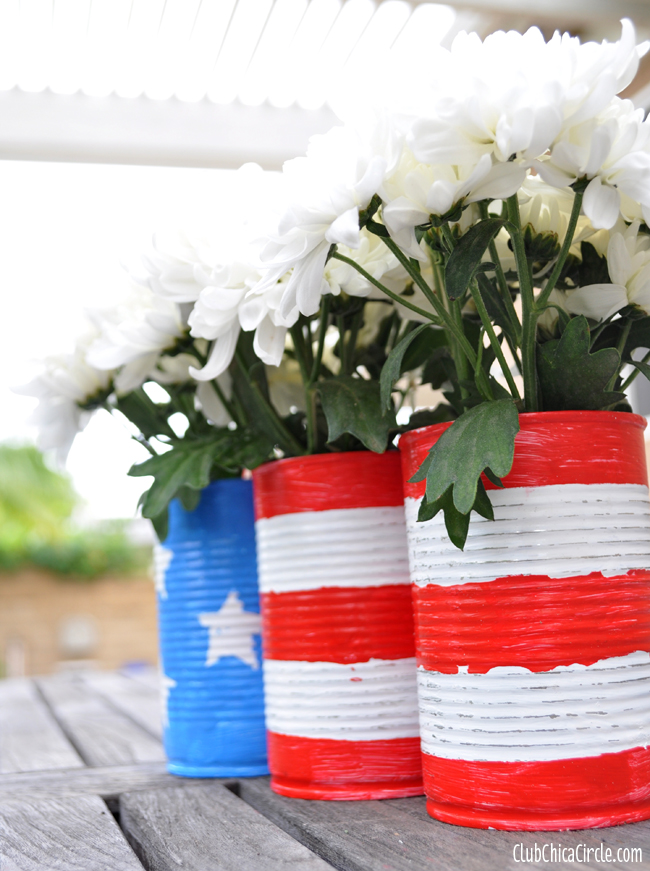 Patriotic Upcycled Cans | Fun Family Crafts