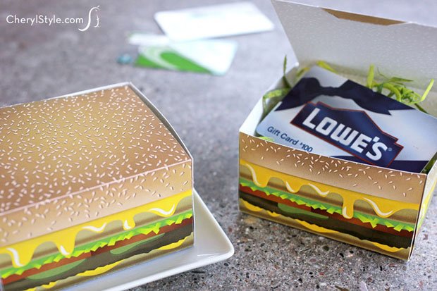 Printable Cheeseburger Gift Box | Fun Family Crafts