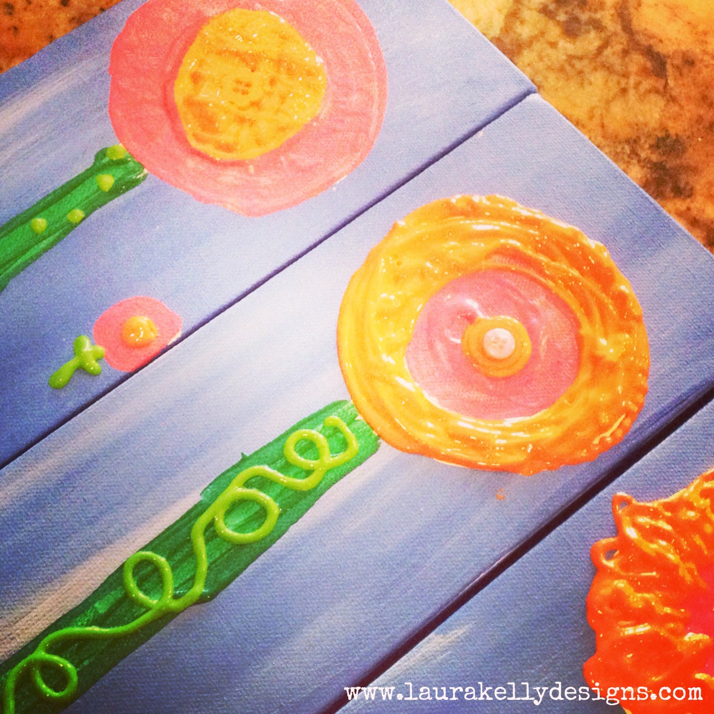 Flower Power Canvas Paintings Fun Family Crafts flower-power-canvas-paintings-fun-family-crafts