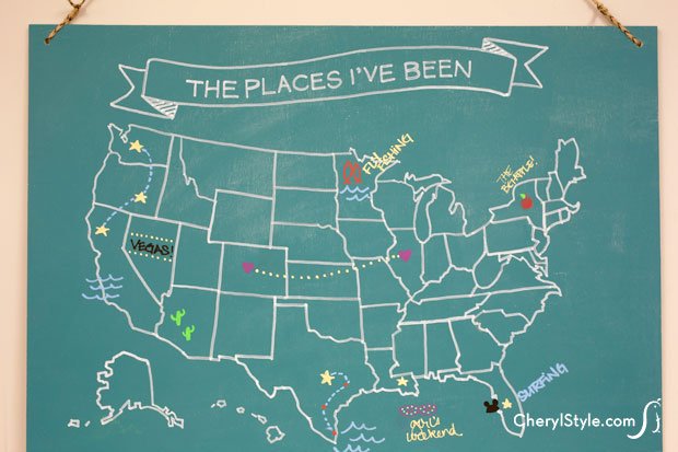 Map Chalkboard | Fun Family Crafts