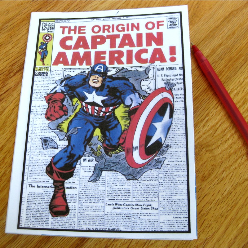 Captain America Notebook | Fun Family Crafts