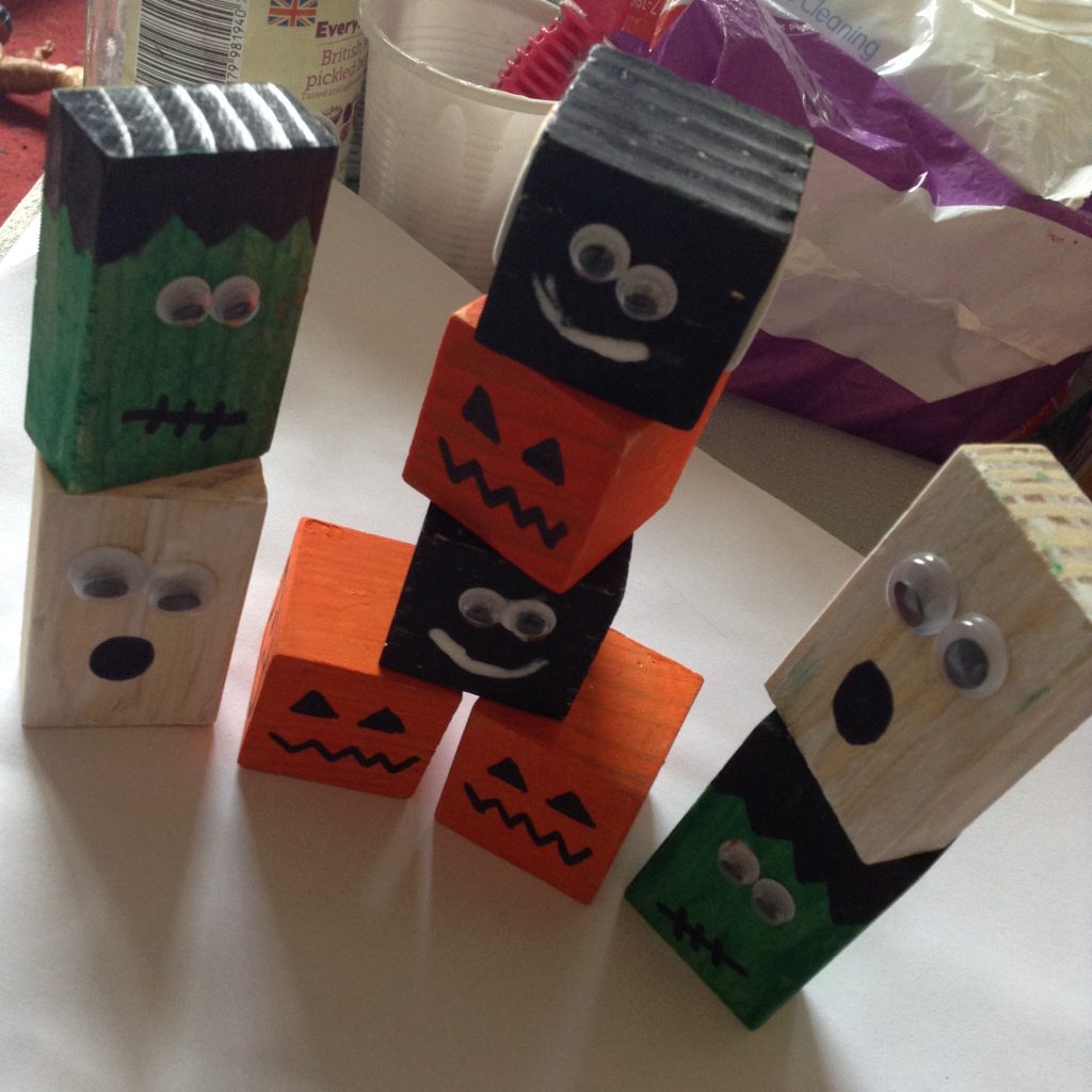 Halloween Wooden Blocks | Fun Family Crafts