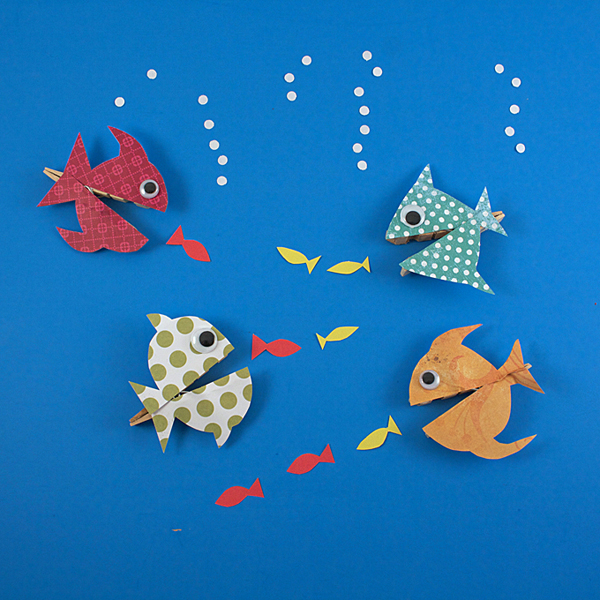 Clothespin Hungry Fish | Fun Family Crafts