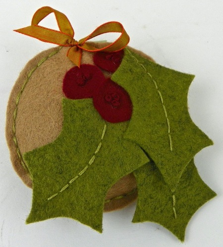 Puffy Holly Ornament | Fun Family Crafts