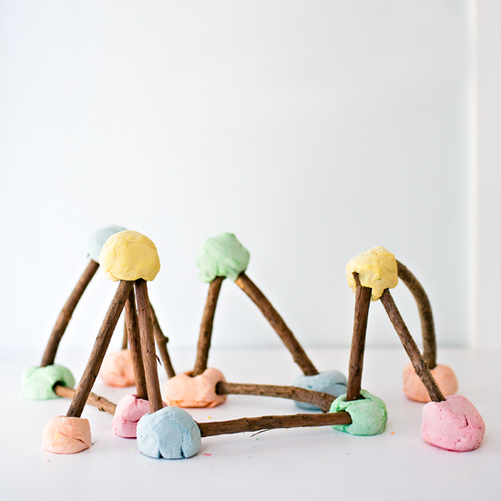 Playdough Stick Structures | Fun Family Crafts