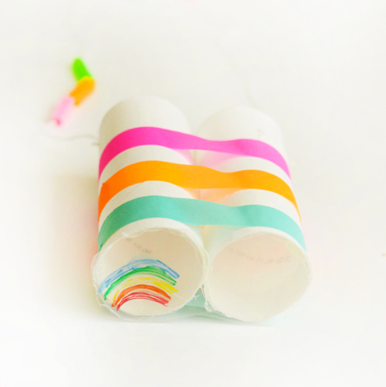 Rainbow Binoculars | Fun Family Crafts