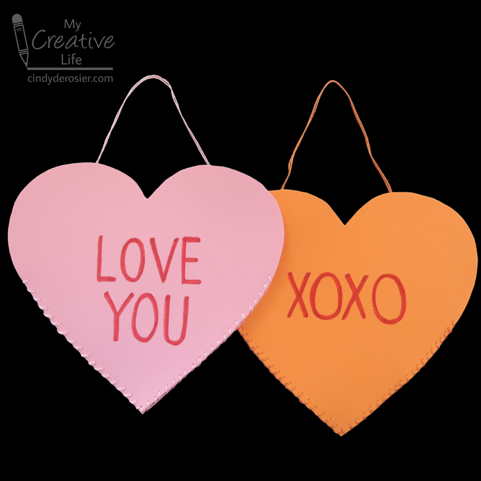 Conversation Heart Valentine Card Holder | Fun Family Crafts